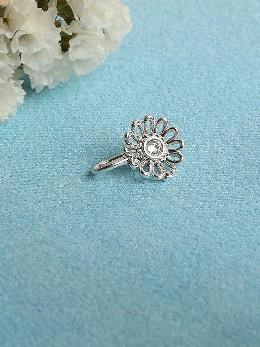 Silver Ad Nose Pin, Clip On – Trendisia